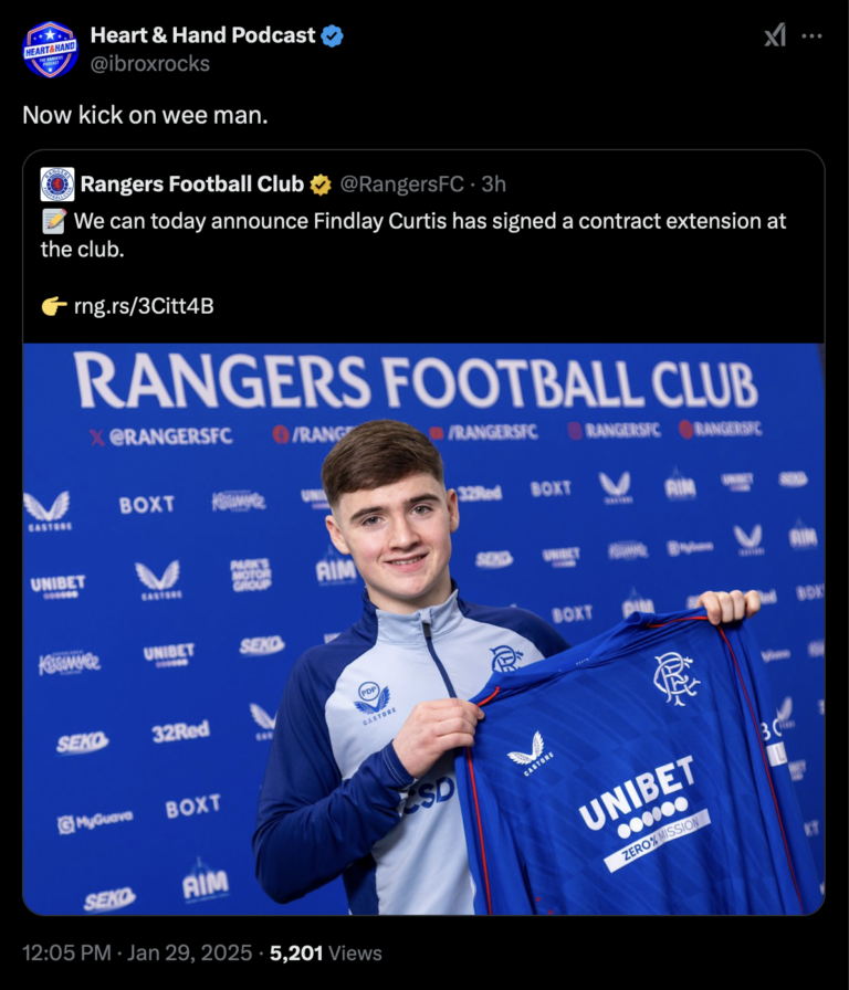 David Edgar tells Findlay Curtis what to do after Rangers contract update