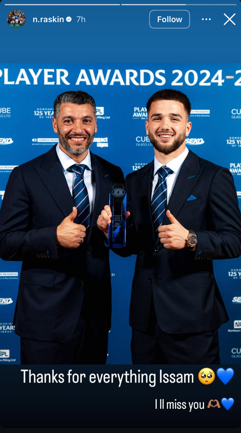 Nico Raskin sends emotional message as Rangers exit confirmed